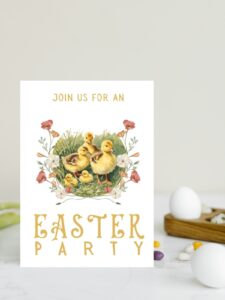 Easter Bunny Party Invitation Cards (Free Printable) - Once Upon a ...
