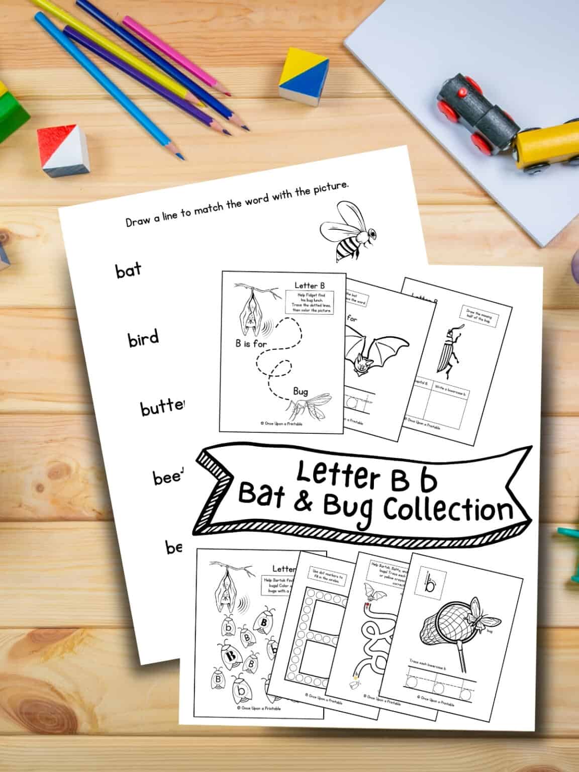 Letter B Unit Study Worksheets (Free Printables) - Once Upon a Printable