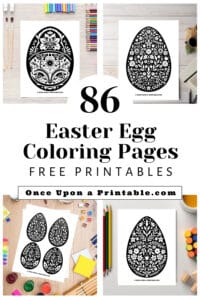 Easter Egg Templates and Coloring Pages (Free Printable) - Once Upon a ...