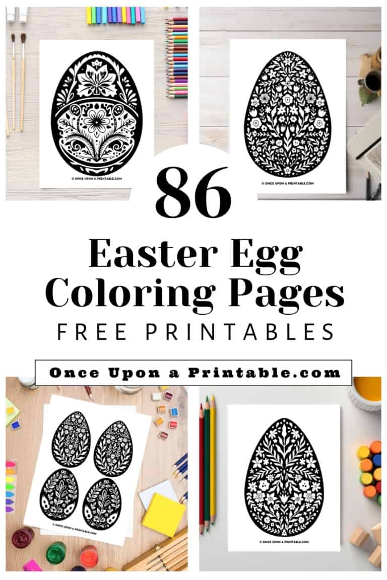 Easter Egg Templates and Coloring Pages (Free Printable) - Once Upon a ...