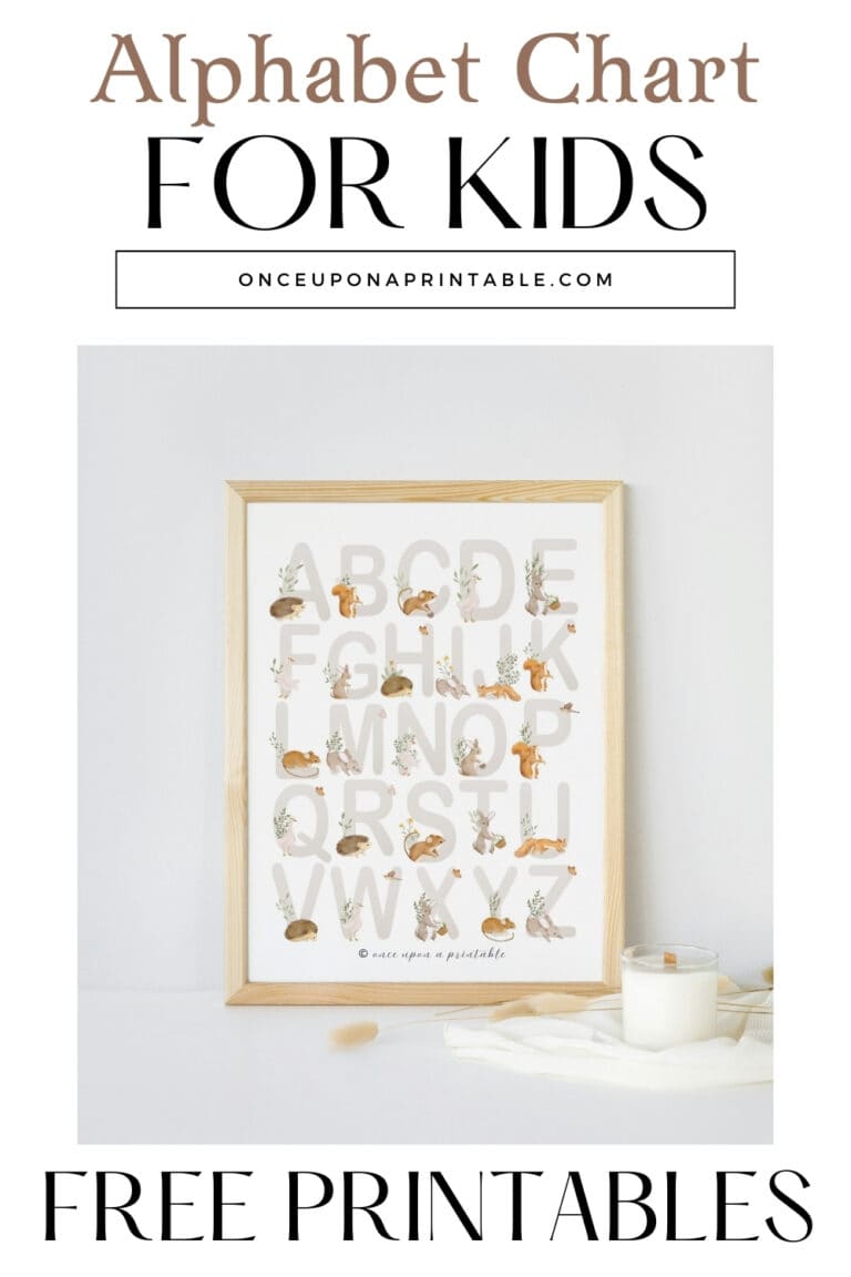 Woodland Animal Alphabet Chart (Free Printable) - Once Upon a Printable