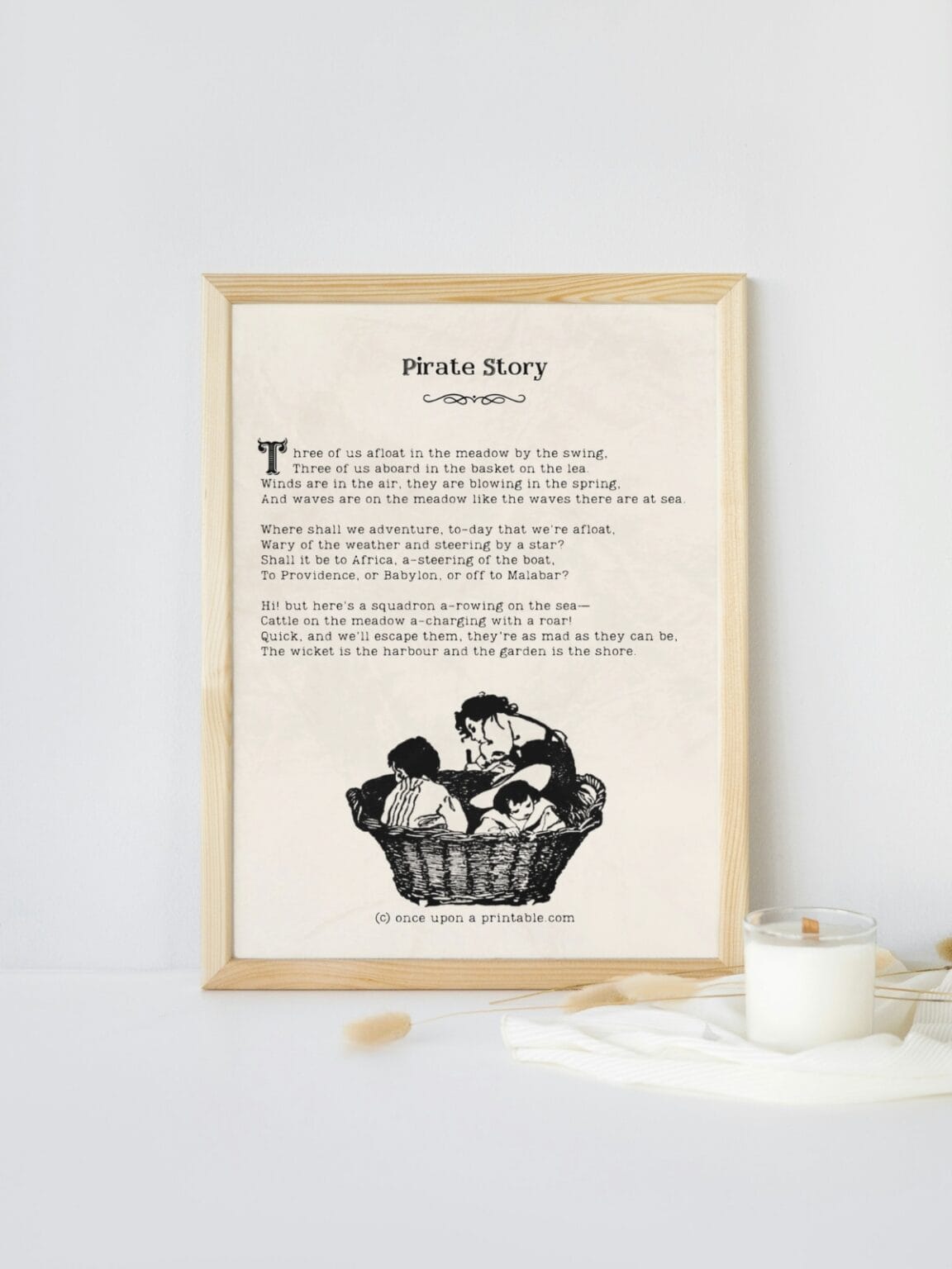 A Child's Garden of Verses Poem Art Prints (Free to Print) - Once Upon ...
