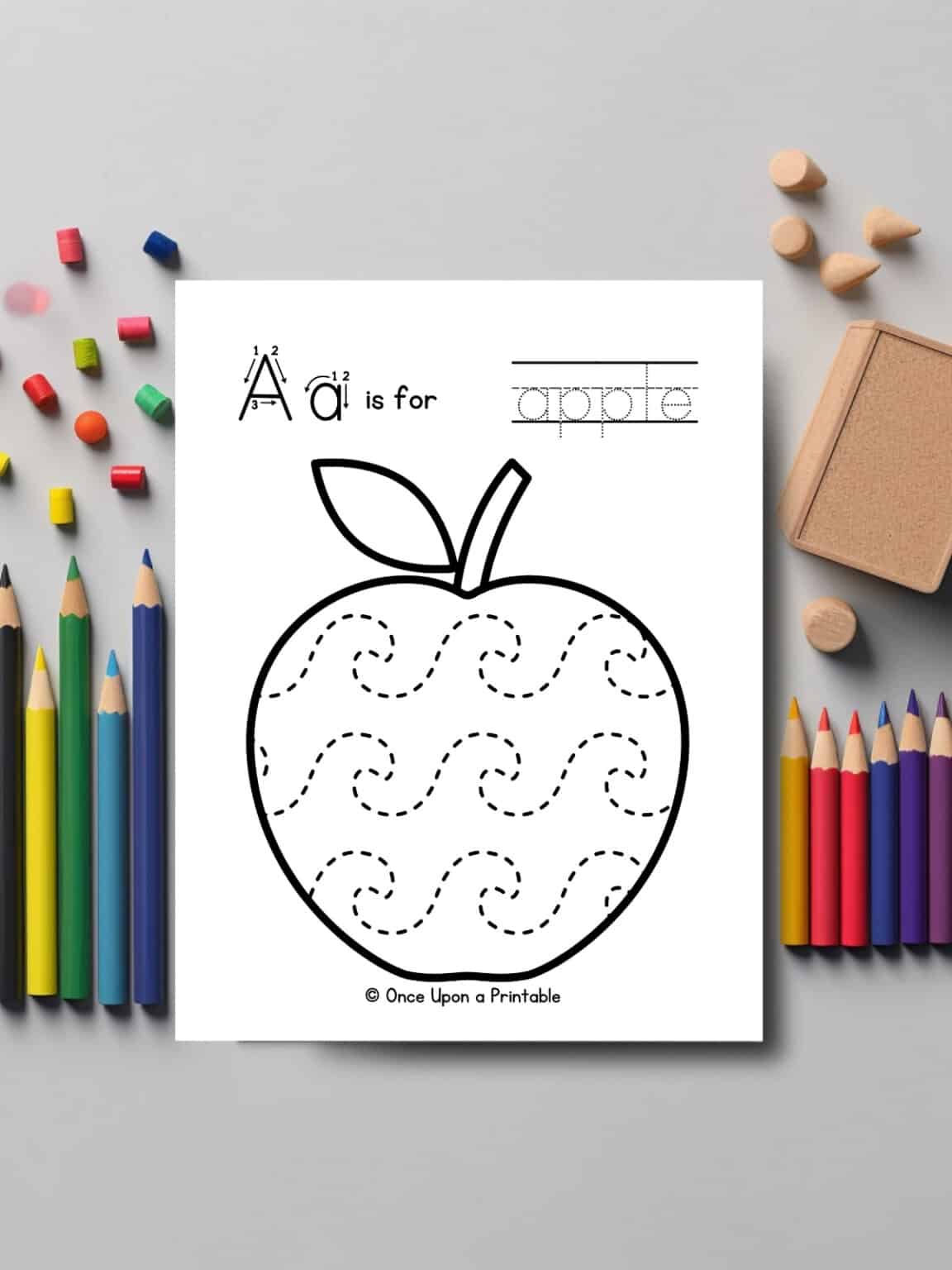 Letter A Tracing Activity Worksheets Free Printables - Once Upon a ...