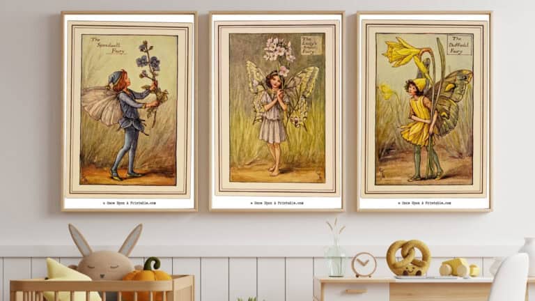 Vintage Spring Flower Fairy Illustrations (Free Printables) - Once Upon ...