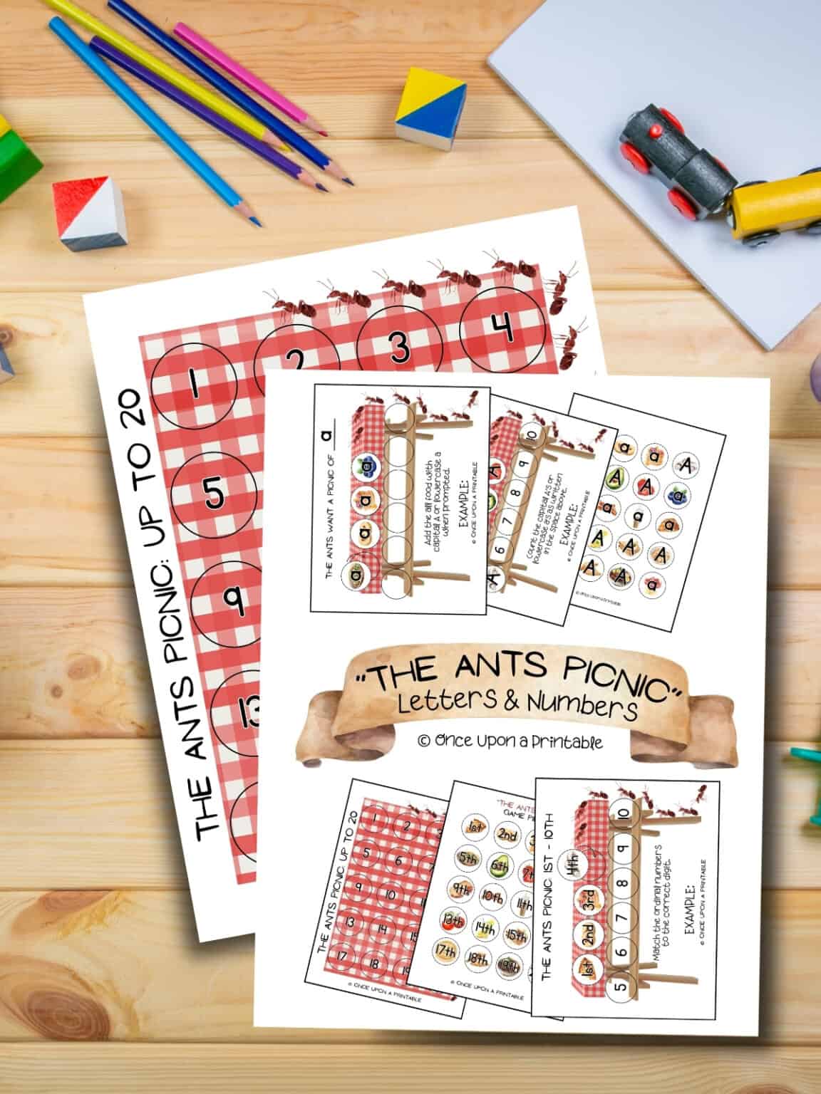 Letter A "Ants Picnic" Games for Kids (Free Printables) - Once Upon a ...