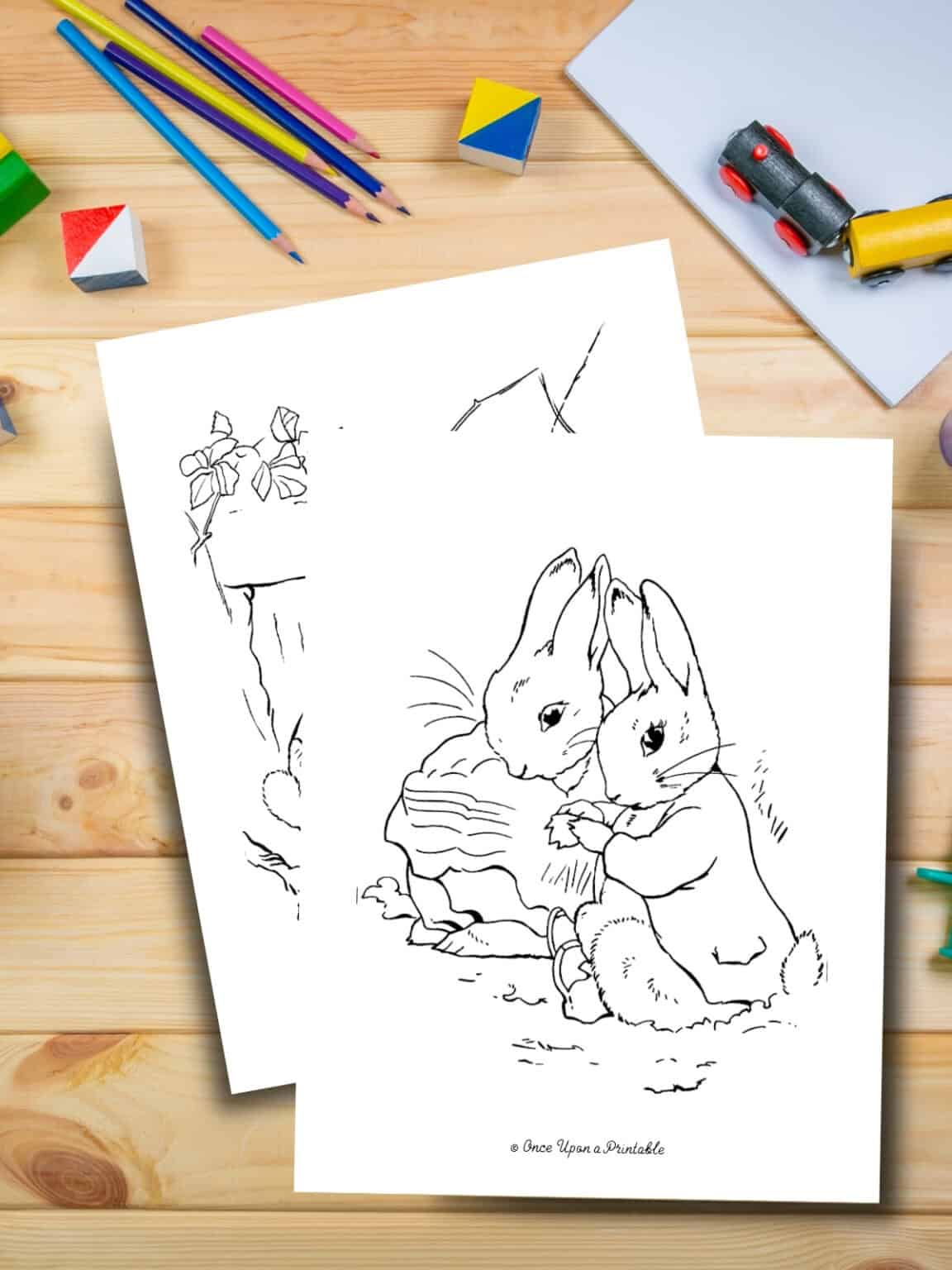 Peter Rabbit Coloring Pages - Once Upon a Printable