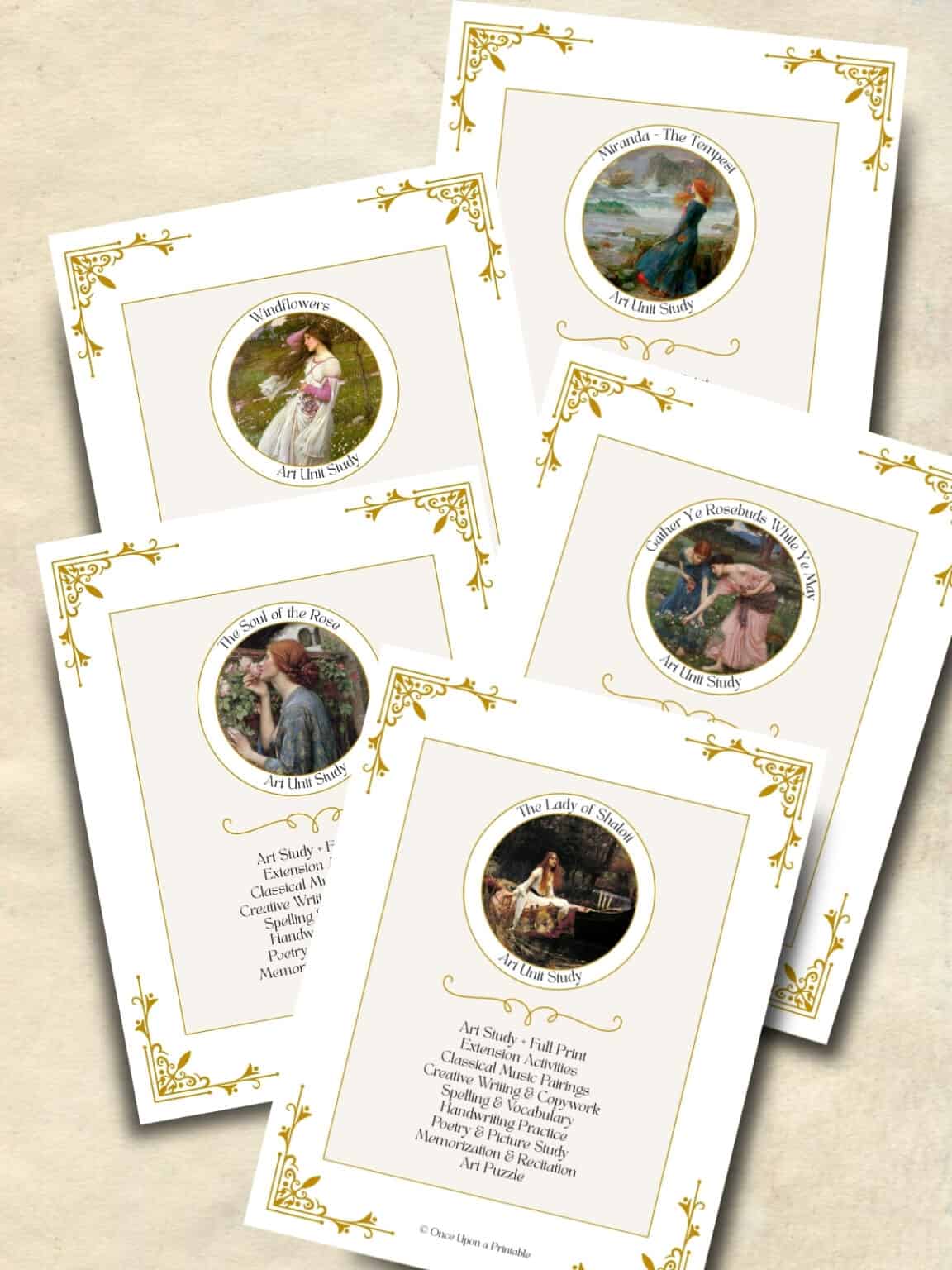 John William Waterhouse Art Unit Study (Free to Print) - Once Upon a ...