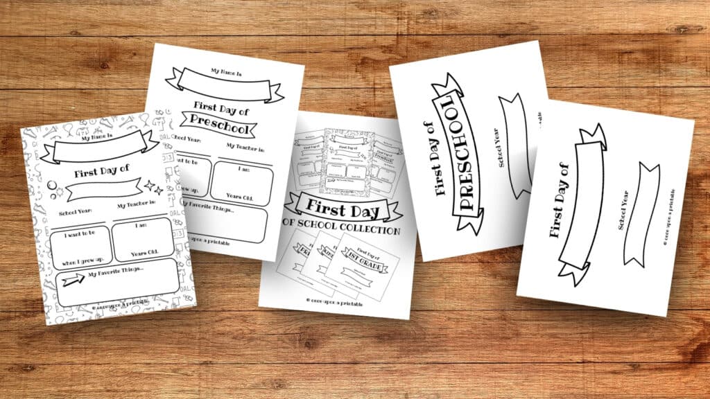 First Day of School Sign - Once Upon a Printable