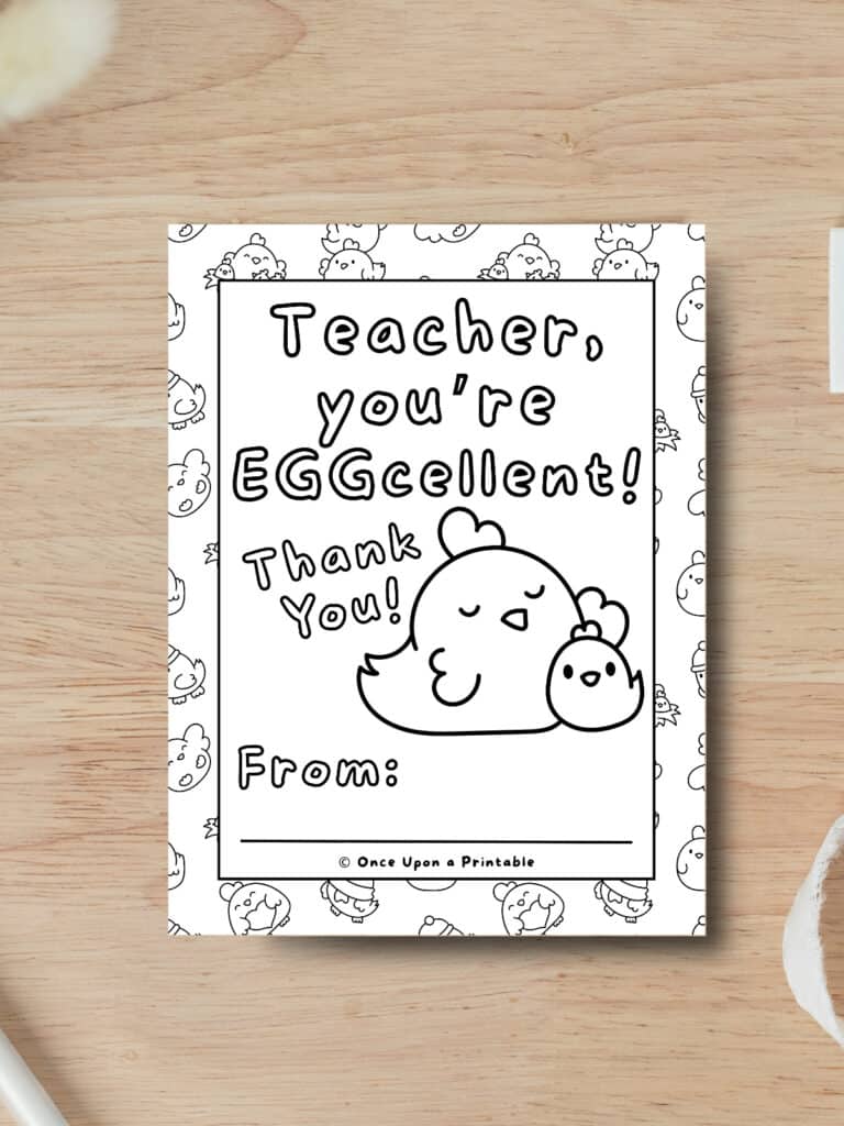 Teacher Appreciation Coloring Pages - Once Upon a Printable