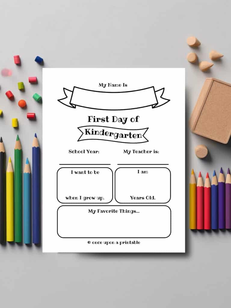 First Day of School Sign - Once Upon a Printable