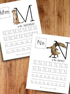 Letter Tracing Worksheets - Once Upon a Printable