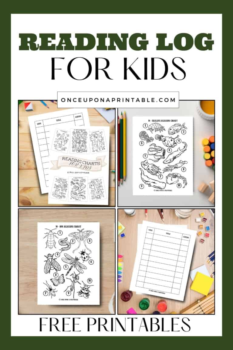 Reading Log for Kids (Free Printables) - Once Upon a Printable