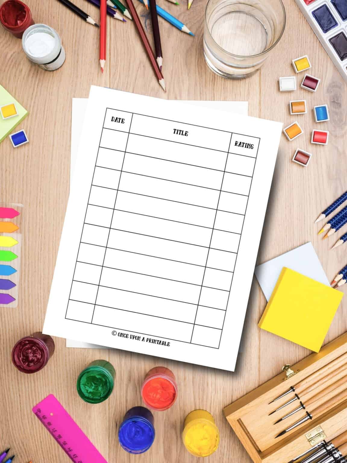 Reading Log for Kids (Free Printables) - Once Upon a Printable
