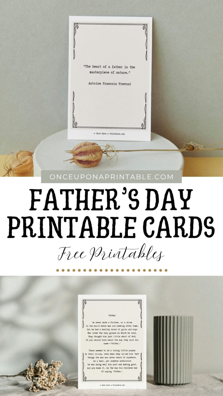 Printable Father's Day Cards - Once Upon a Printable