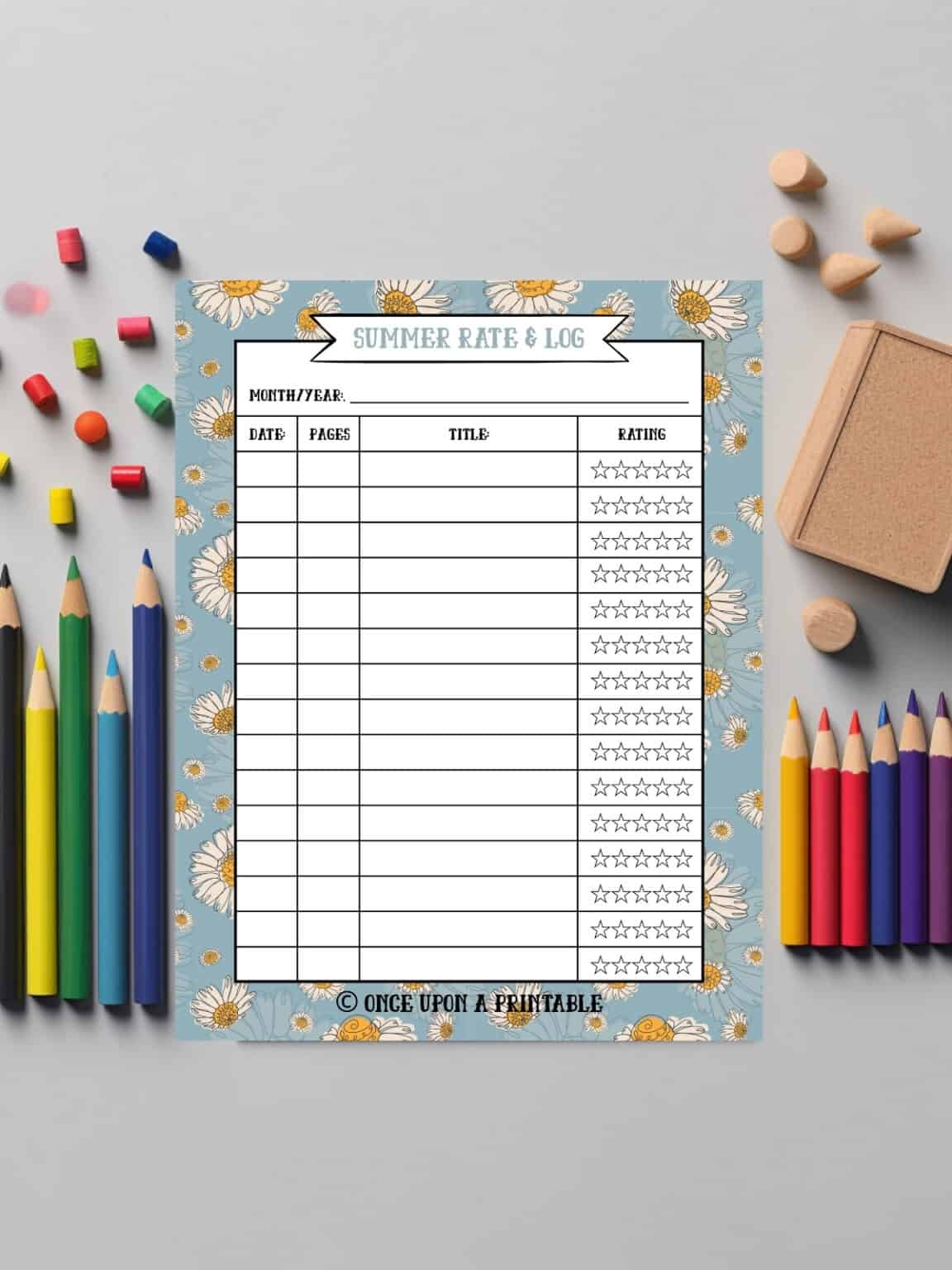 Summer Reading Log (Free Printables) - Once Upon a Printable