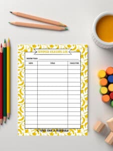 Summer Reading Log - Once Upon a Printable