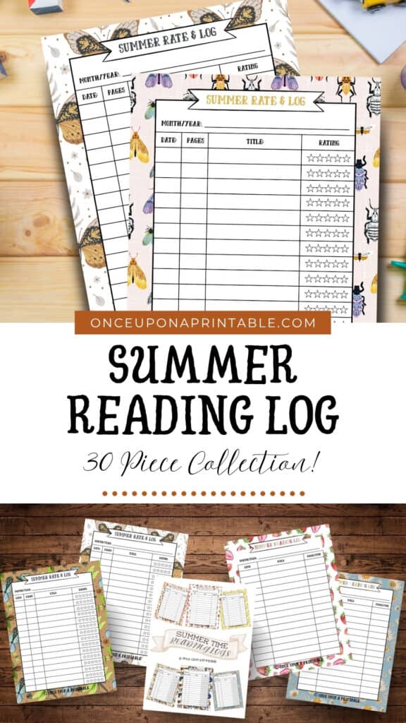 Summer Reading Log (Free Printables) - Once Upon a Printable