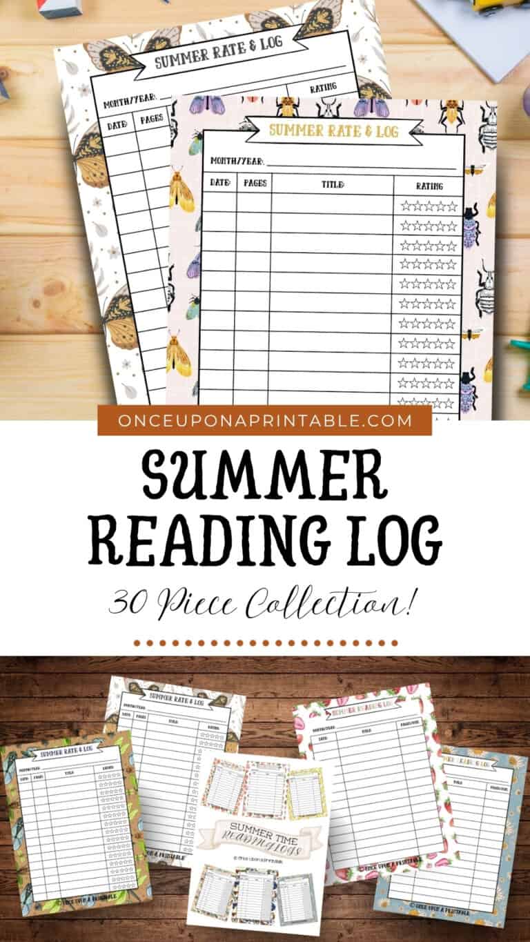 Summer Reading Log - Once Upon a Printable