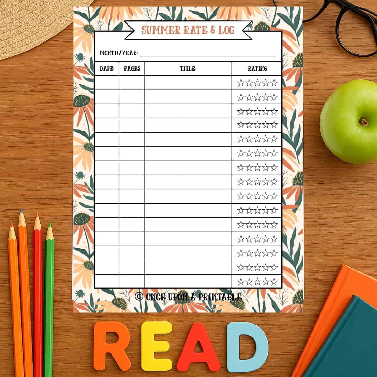 Summer Reading Log - Once Upon a Printable