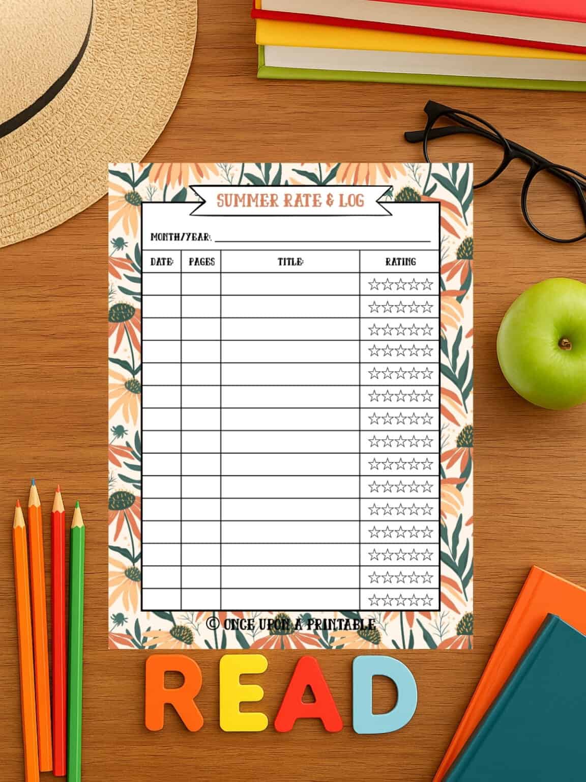 Summer Reading Log - Once Upon a Printable