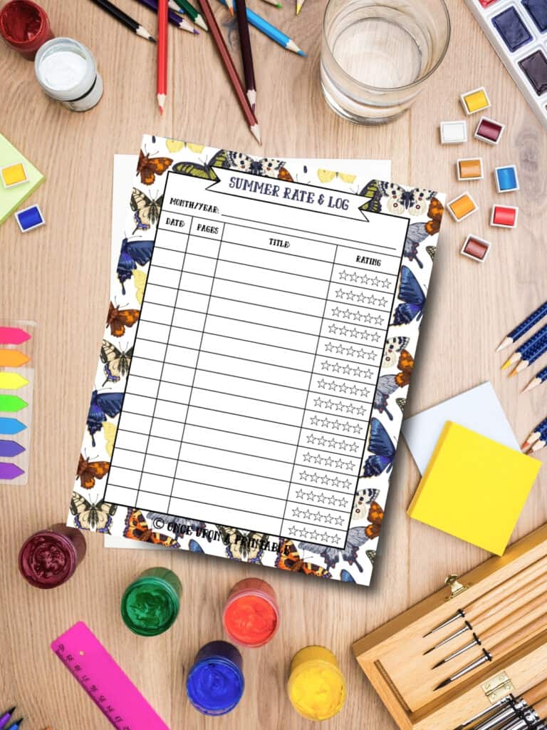 Summer Reading Log - Once Upon a Printable