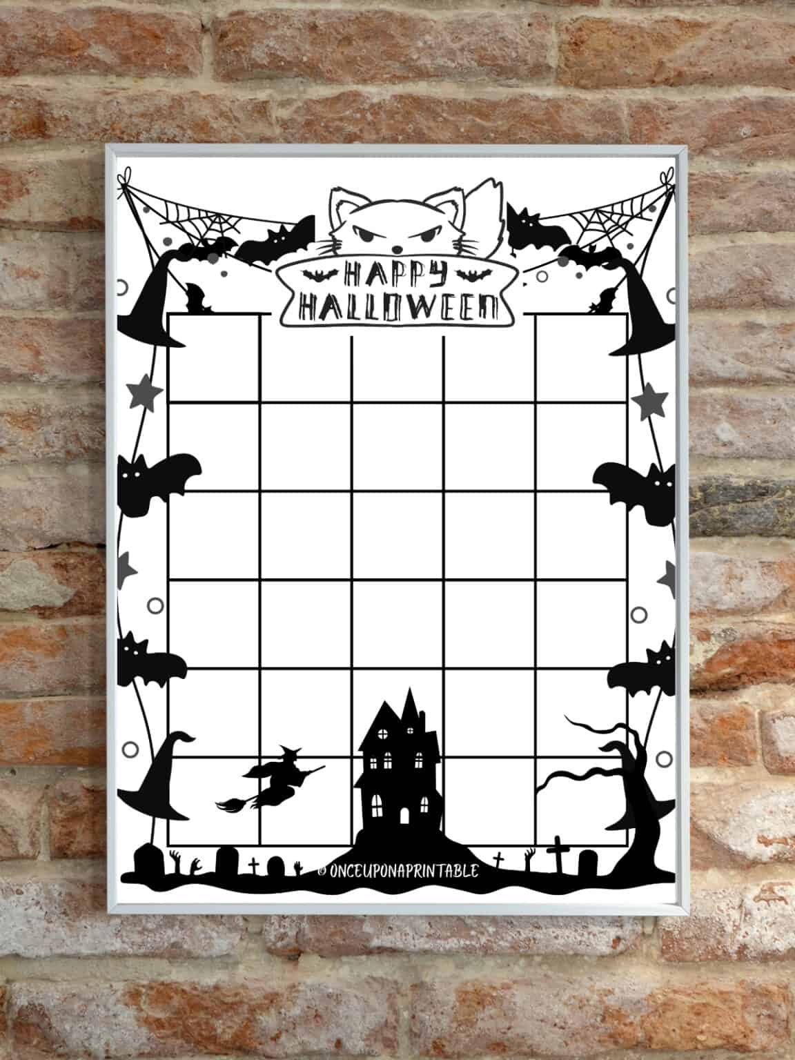 Halloween Countdown Calendar Free Printables - Once Upon a Printable