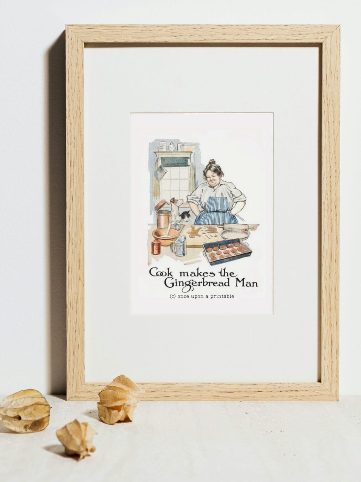 Vintage Little Gingerbread Man Art Prints - Once Upon a Printable