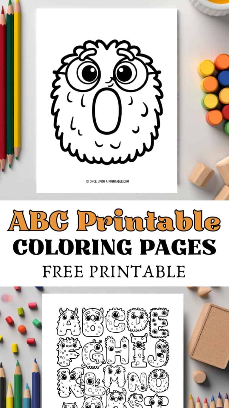 Free ABC Printable Coloring Pages - Once Upon a Printable