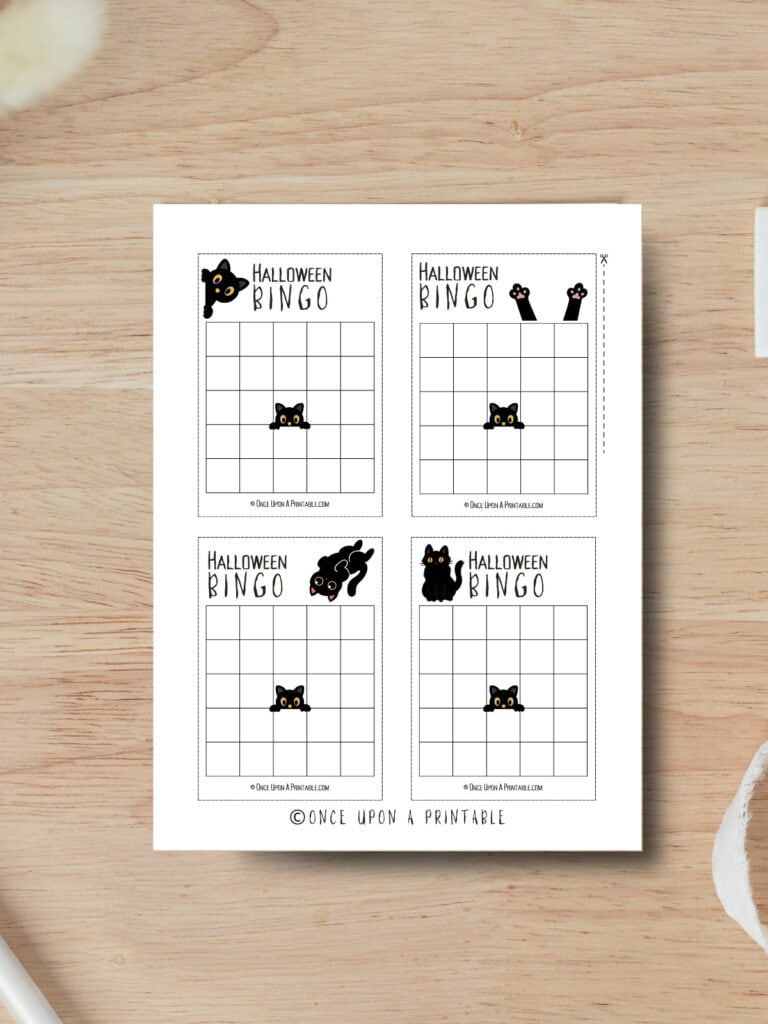 24 Free Printable Halloween Bingo Cards - Once Upon a Printable