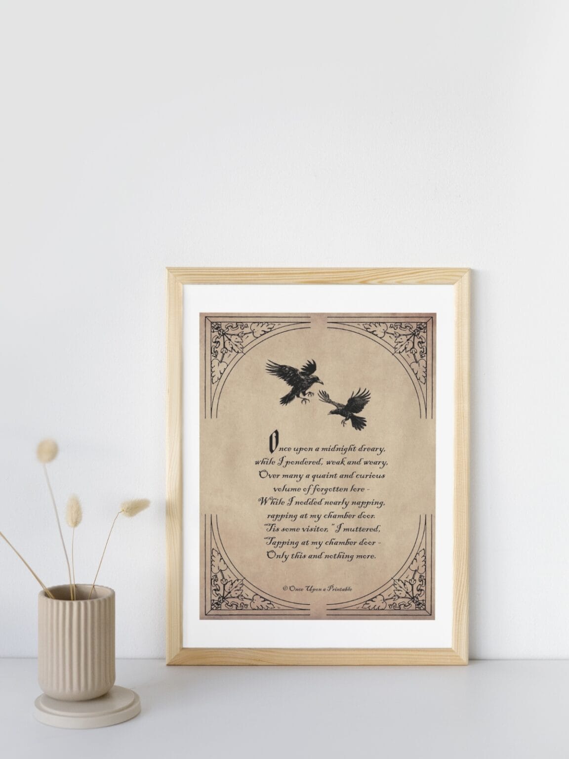 Edgar Allan Poe: The Raven Art Prints - Once Upon a Printable