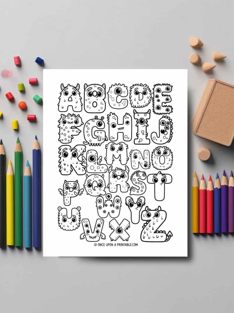 Free ABC Printable Coloring Pages - Once Upon a Printable