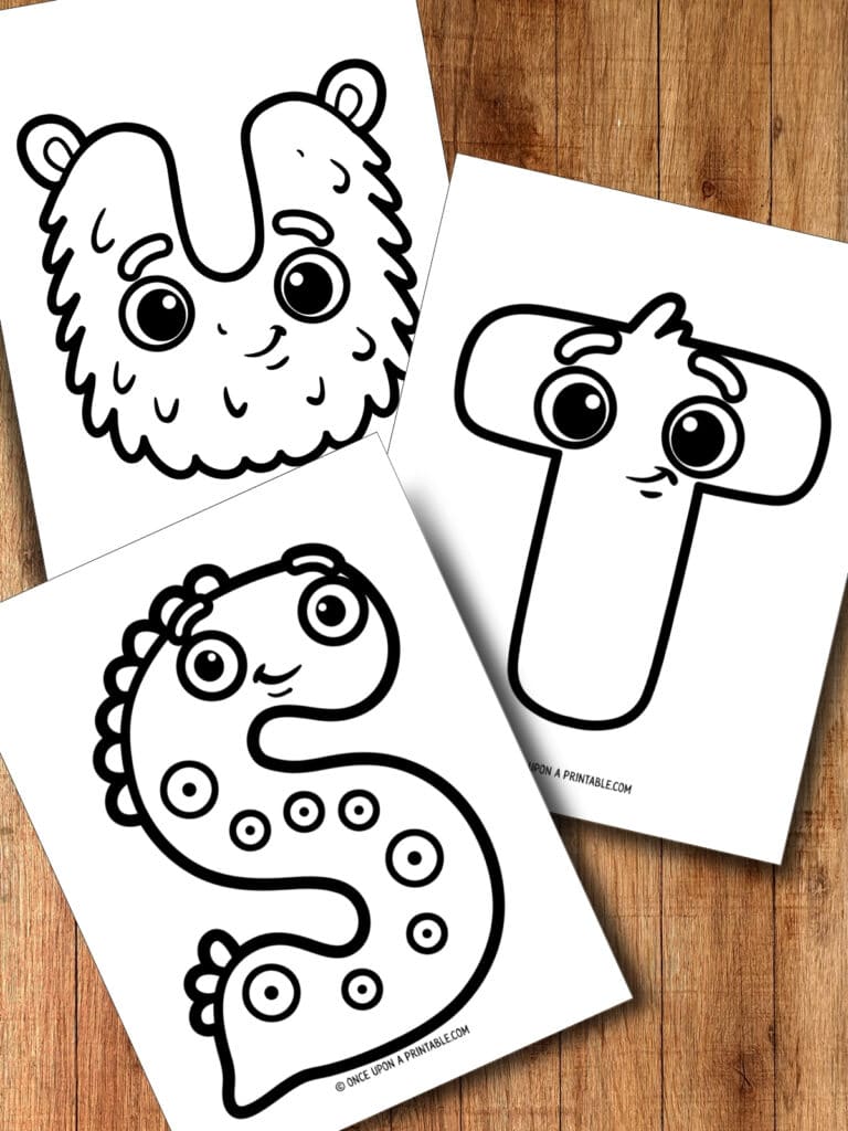 Free ABC Printable Coloring Pages - Once Upon a Printable
