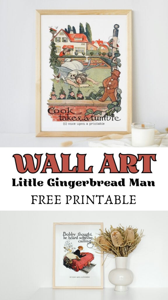 Vintage Little Gingerbread Man Art Prints - Once Upon a Printable