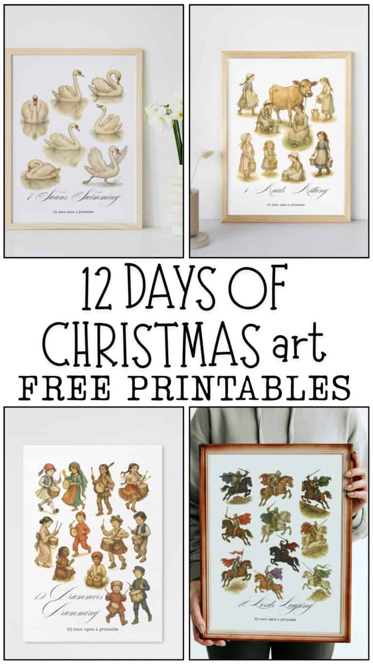 12 Days of Christmas Printable Set - Once Upon a Printable