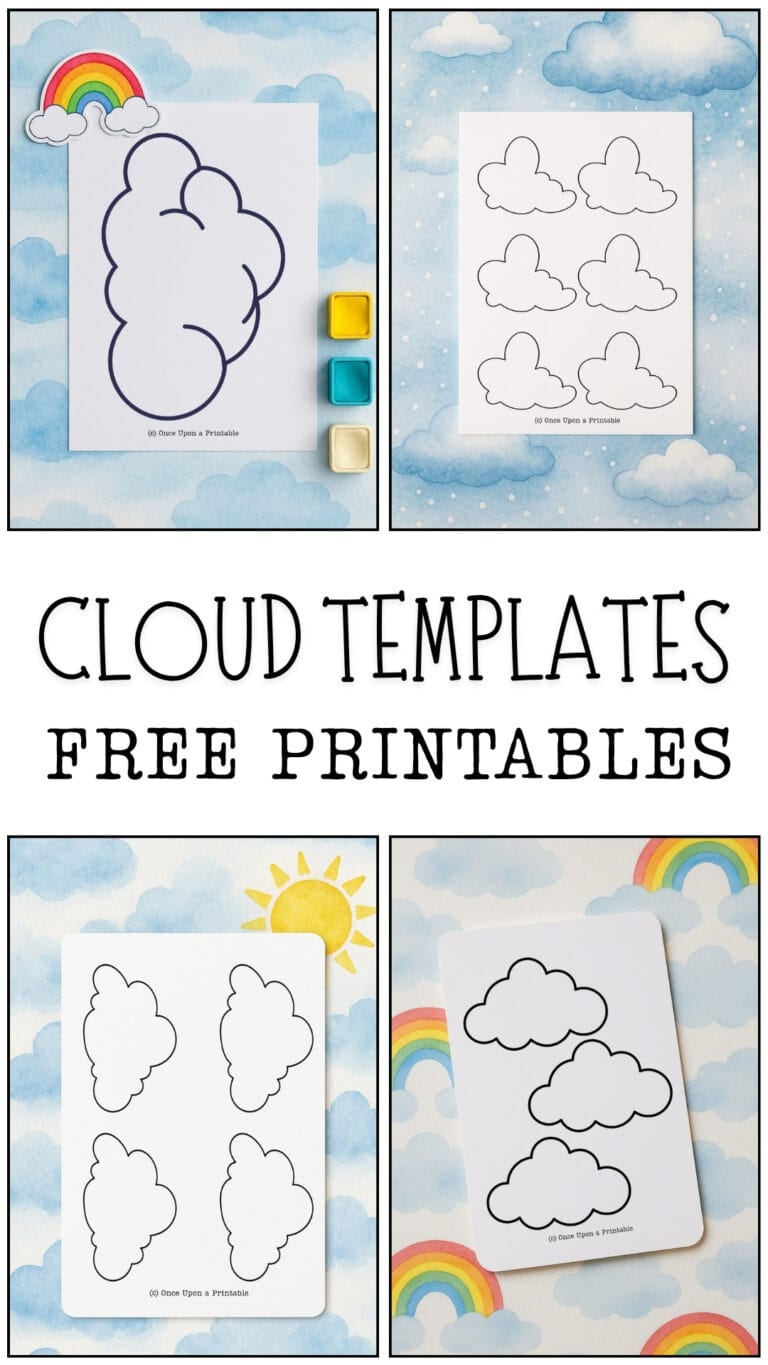 Cloud Templates (Free Printables) - Once Upon a Printable