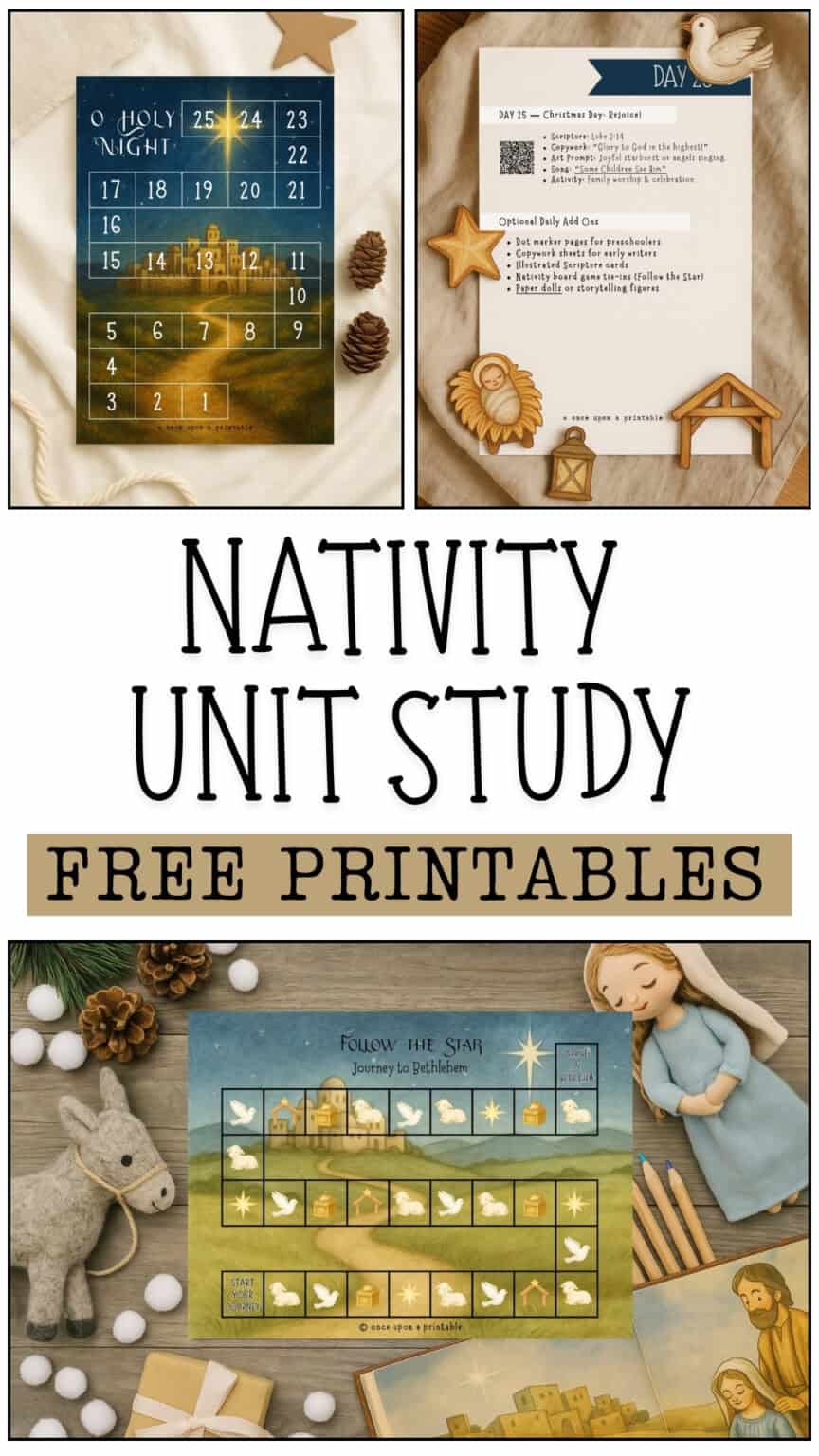 Free Nativity Worksheet Printables - Once Upon a Printable