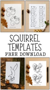 Squirrel Templates (Free Printables) - Once Upon a Printable
