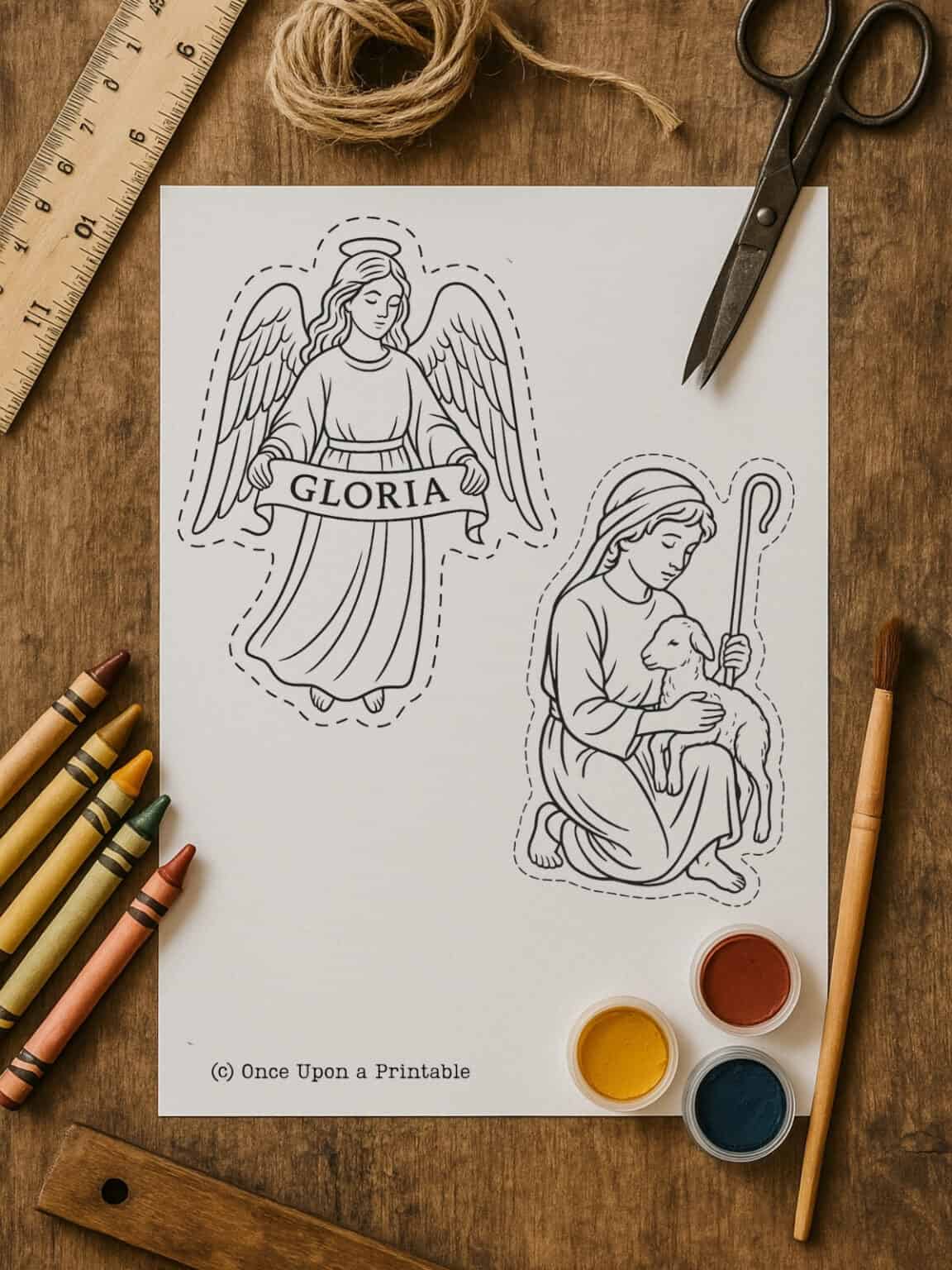 Christmas Nativity Scene Printable (Free) - Once Upon a Printable