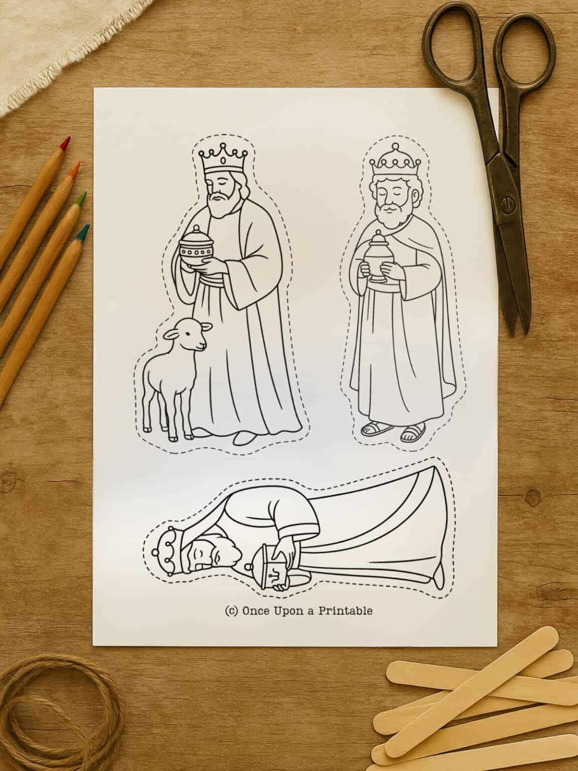 Christmas Nativity Scene Printable (Free) - Once Upon a Printable