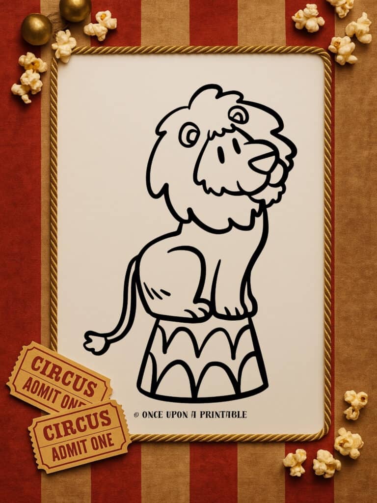 Circus Coloring Pages (Free Printables) - Once Upon a Printable