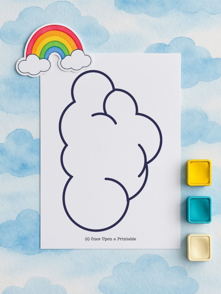 Cloud Templates (Free Printables) - Once Upon a Printable