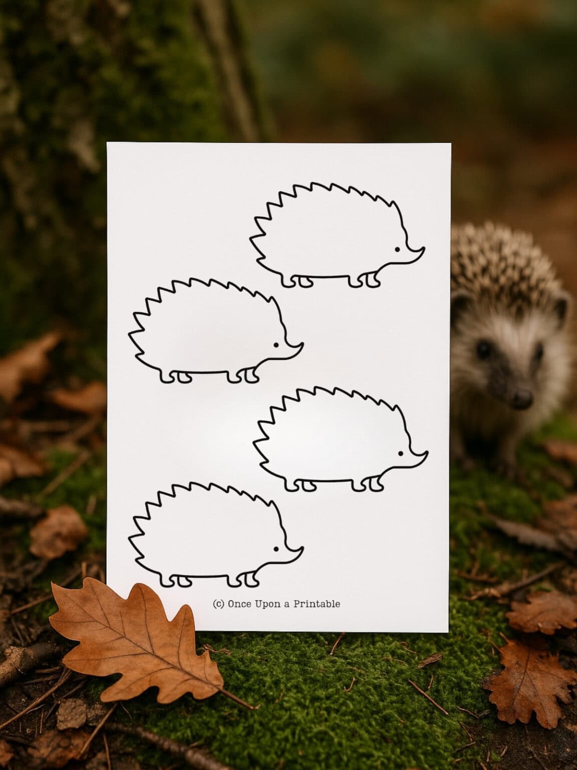 Hedgehog Templates (Free Printables) - Once Upon a Printable
