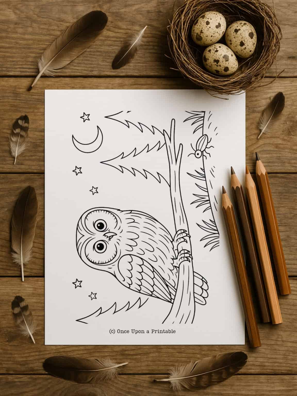 Owl Coloring Pages (Free Printables) - Once Upon a Printable