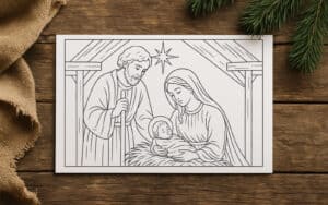 Nativity Coloring Pages (Free Printables) - Once Upon a Printable