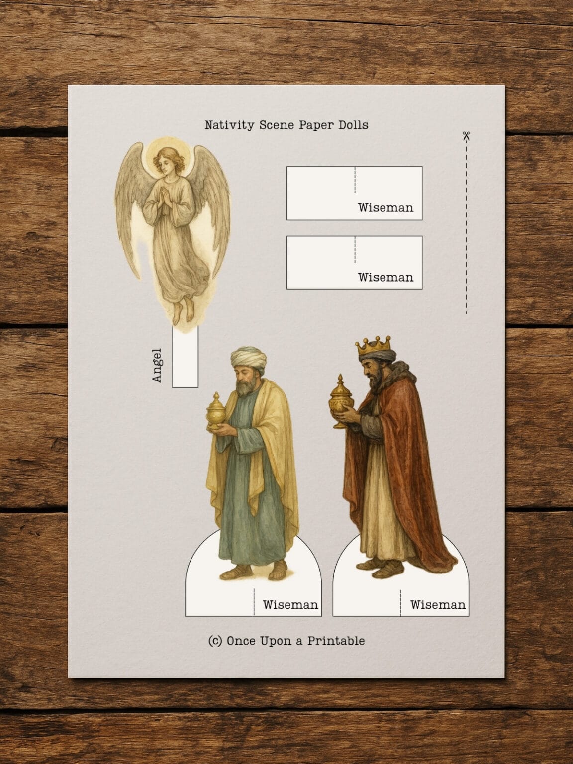 Nativity Set Printable (Free Printable) - Once Upon a Printable