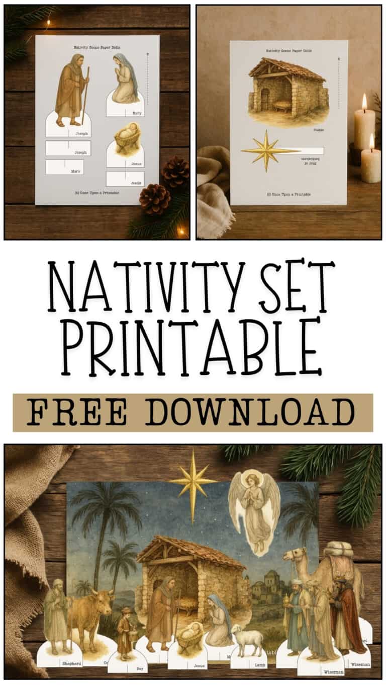 Nativity Set Printable (Free Printable) - Once Upon a Printable
