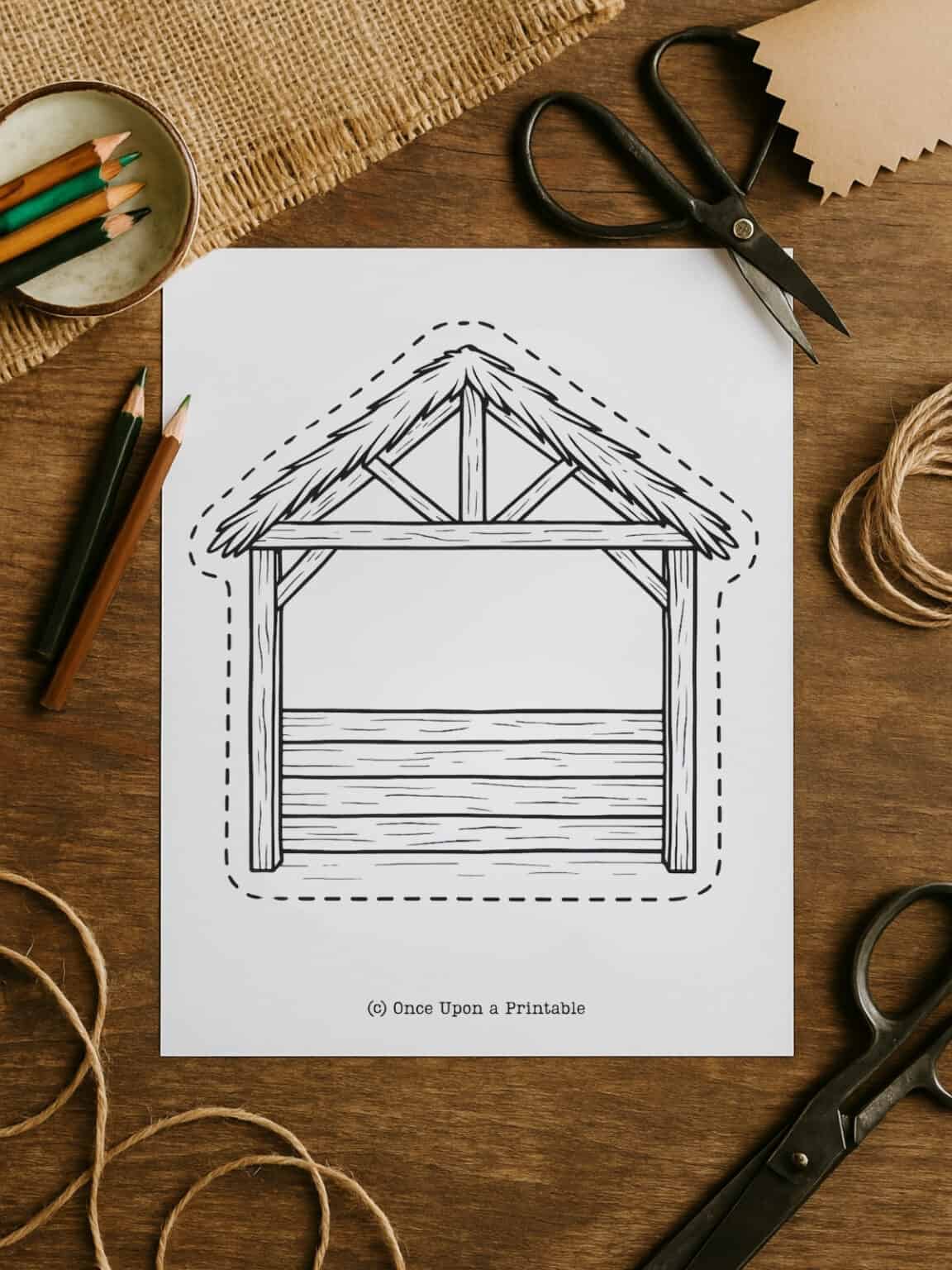 Christmas Nativity Scene Printable (Free) - Once Upon a Printable