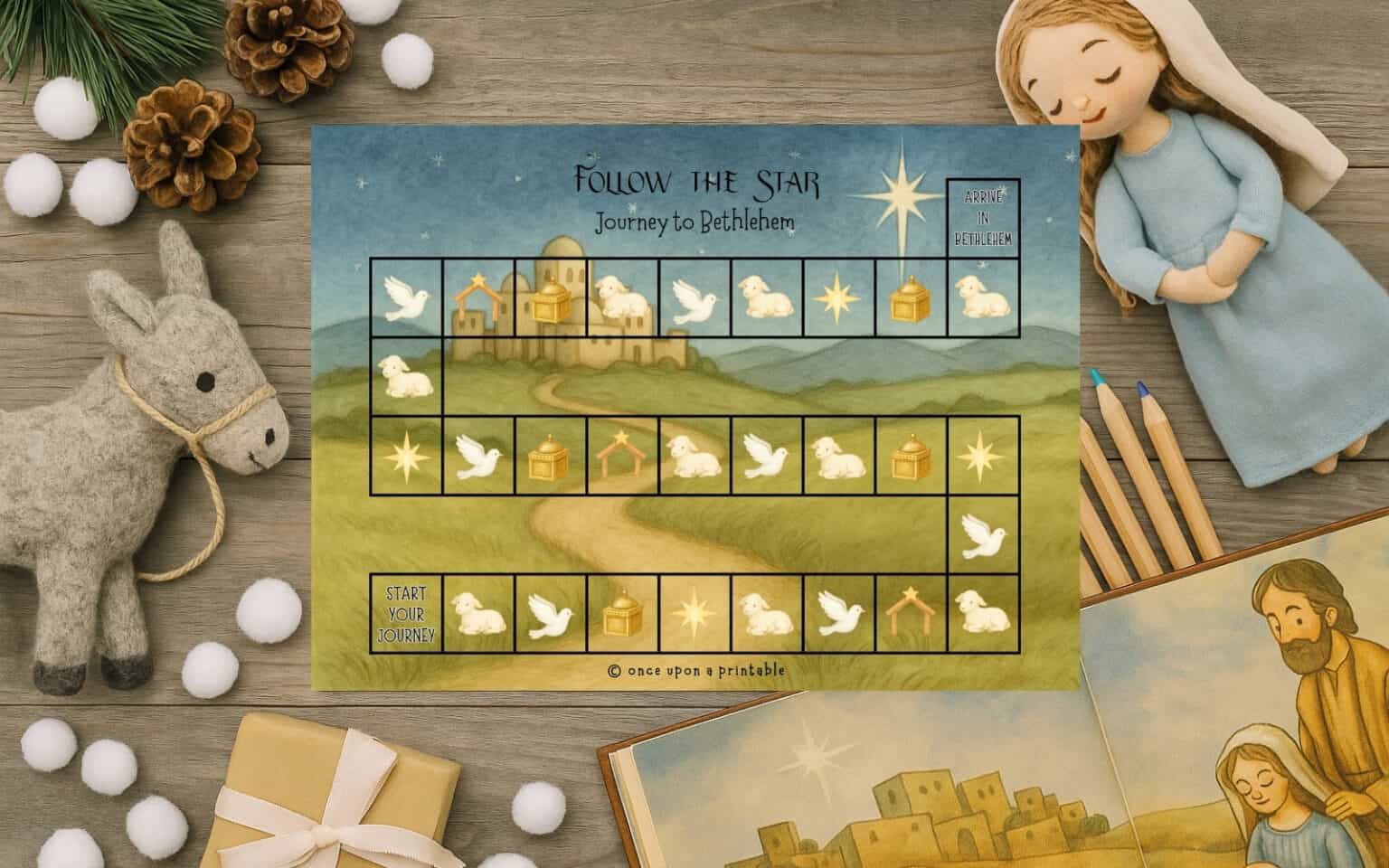 Free Nativity Worksheet Printables - Once Upon a Printable