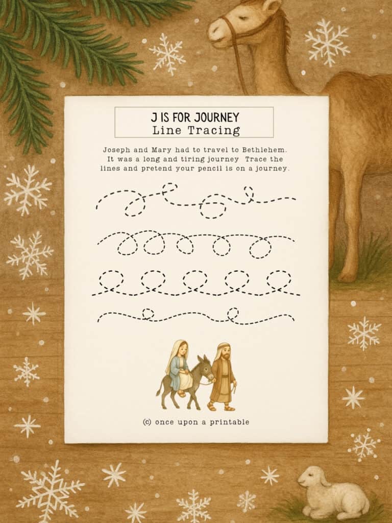 Free Nativity Worksheet Printables - Once Upon a Printable
