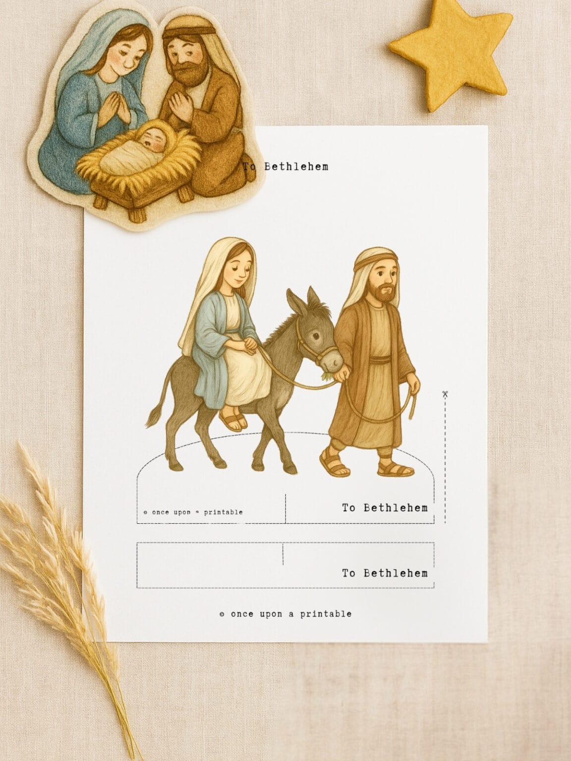 Free Nativity Worksheet Printables - Once Upon a Printable
